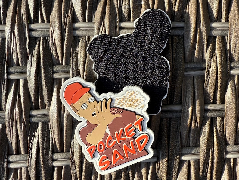 Pocket Sand Meme Funny 3D Rubber PVC Morale Patch for Bags, Hats ...