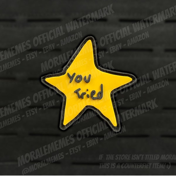 You Tried Star Patch Etsy