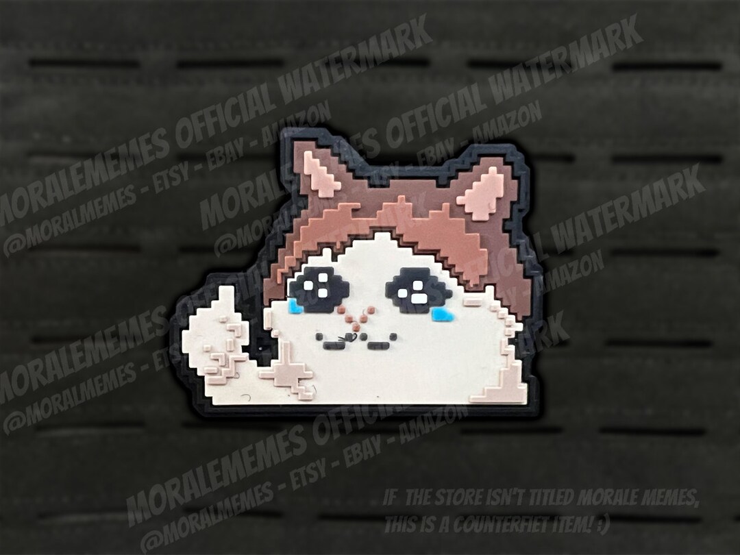 8bit Crying Thumbs up Cat Meme Funny PVC Morale Patch - Etsy