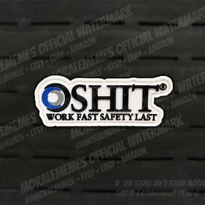 OSH*T Funny PVC Morale Patch - Etsy
