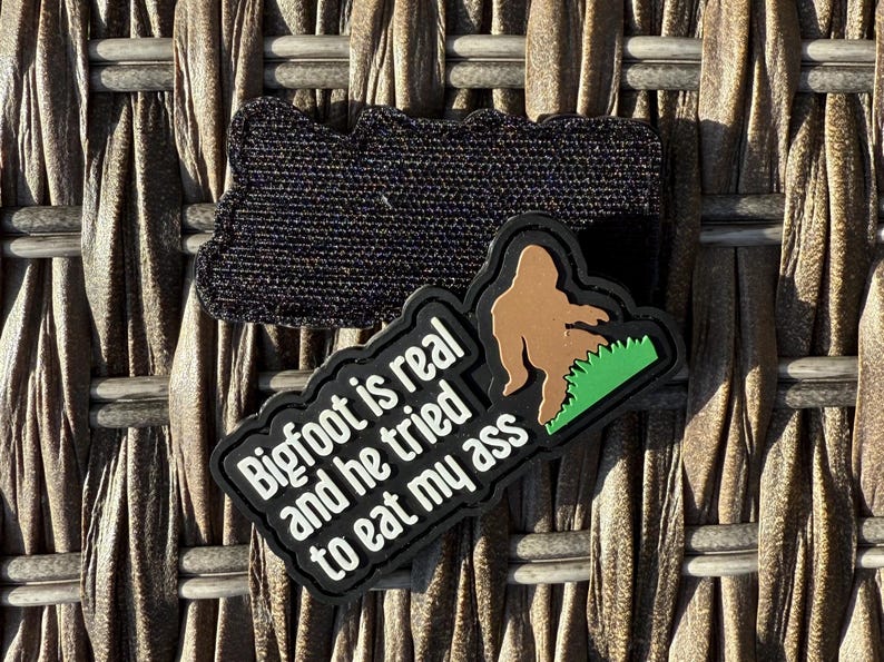 Bigfoot is Real Meme Funny 3D Rubber PVC Morale Patch for Bags, Hats ...