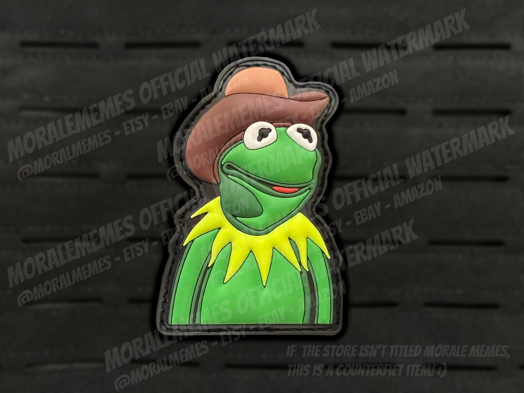 Cowboy Frog Meme Funny PVC Morale Patch - Etsy