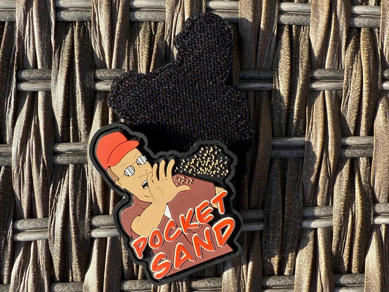 Pocket Sand Meme Funny 3D Rubber PVC Morale Patch for Bags, Hats ...