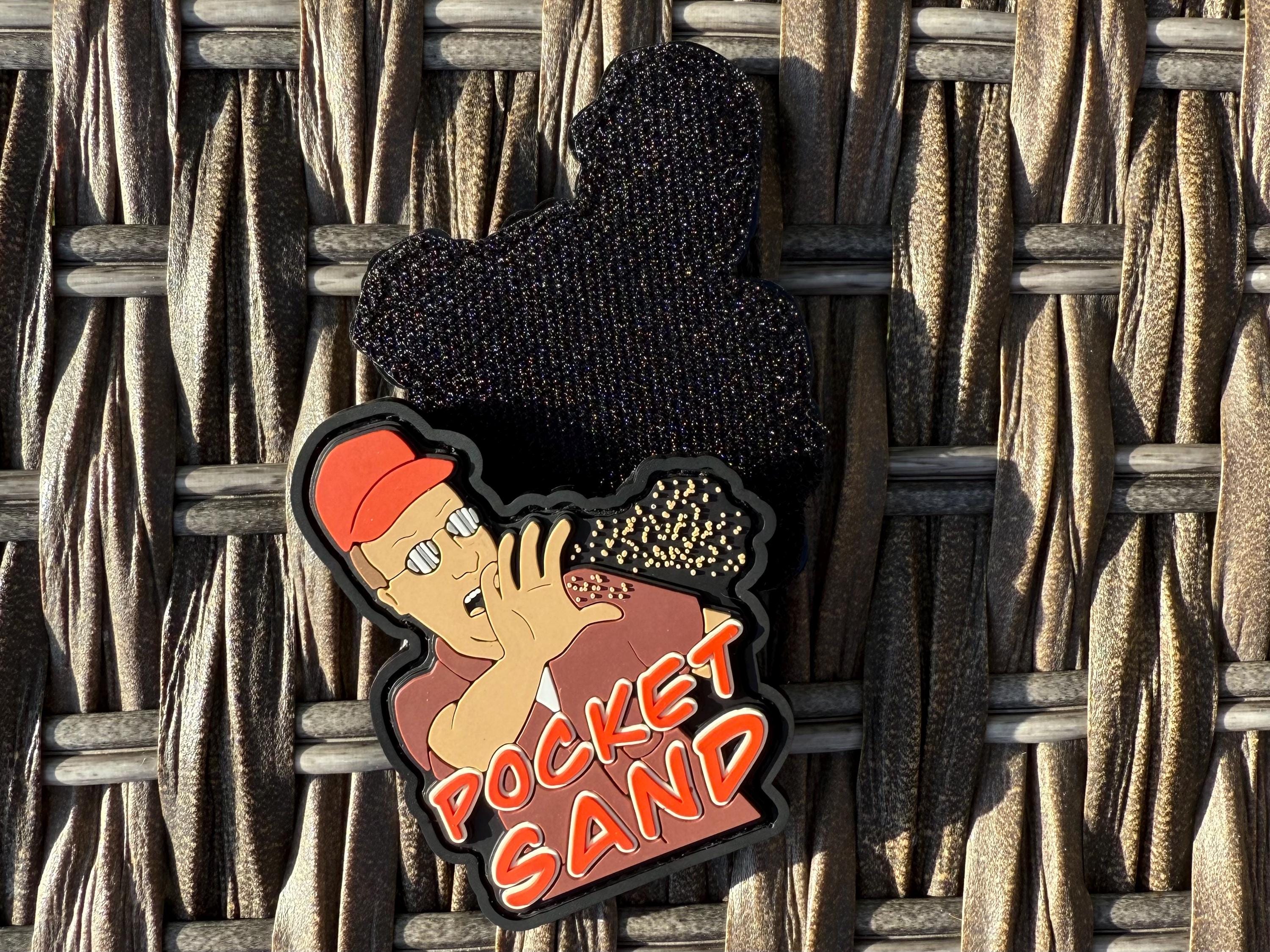 Pocket Sand Meme Funny 3D Rubber PVC Morale Patch for Bags, Hats ...