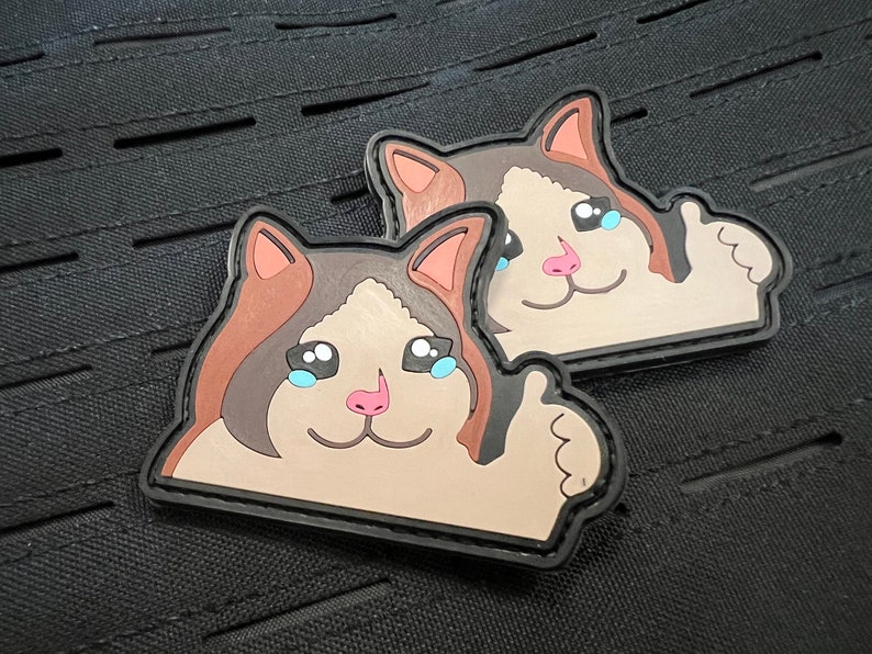 Thumbs Up Crying Cat Meme Lustiger PVC Moral Aufnäher - Etsy.de