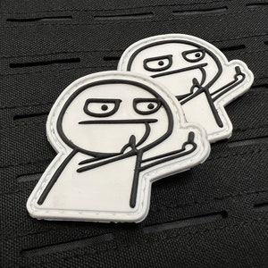 Middle Finger Man Meme Funny PVC Morale Patch - Etsy