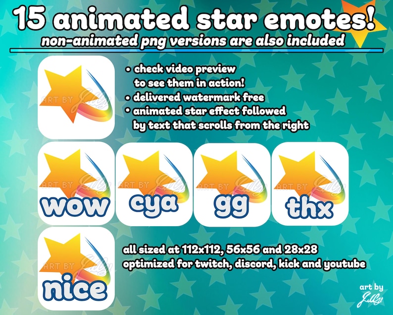15 Animated Shooting Star Twitch Emotes - Etsy