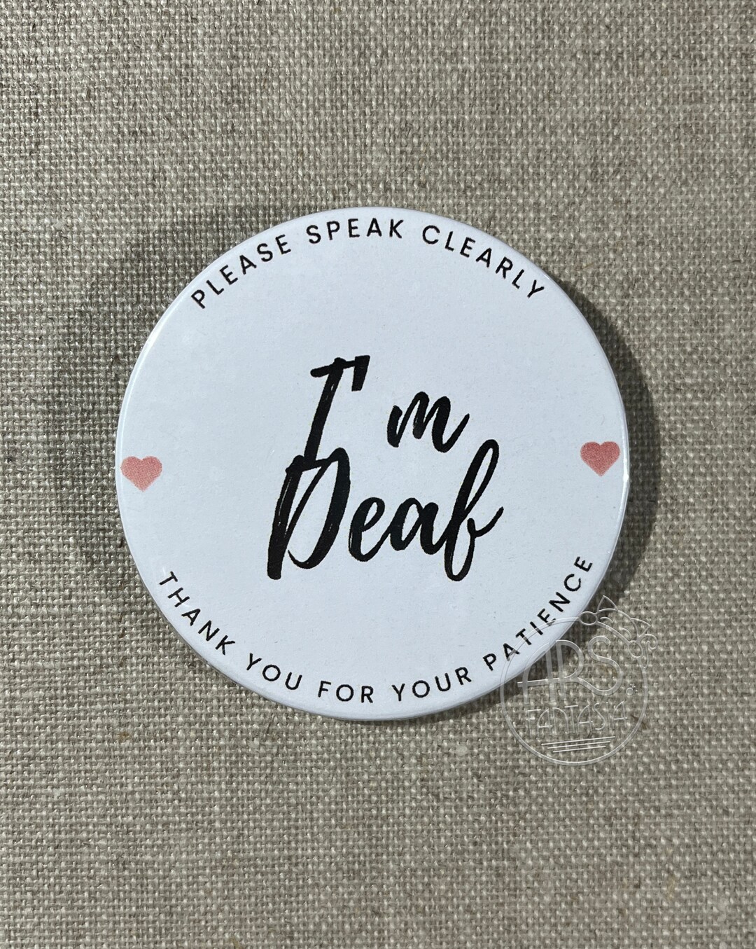 I'M DEAF V2, Pinback Button 2.25", Hearing Assistance, Deaf Culture - Etsy
