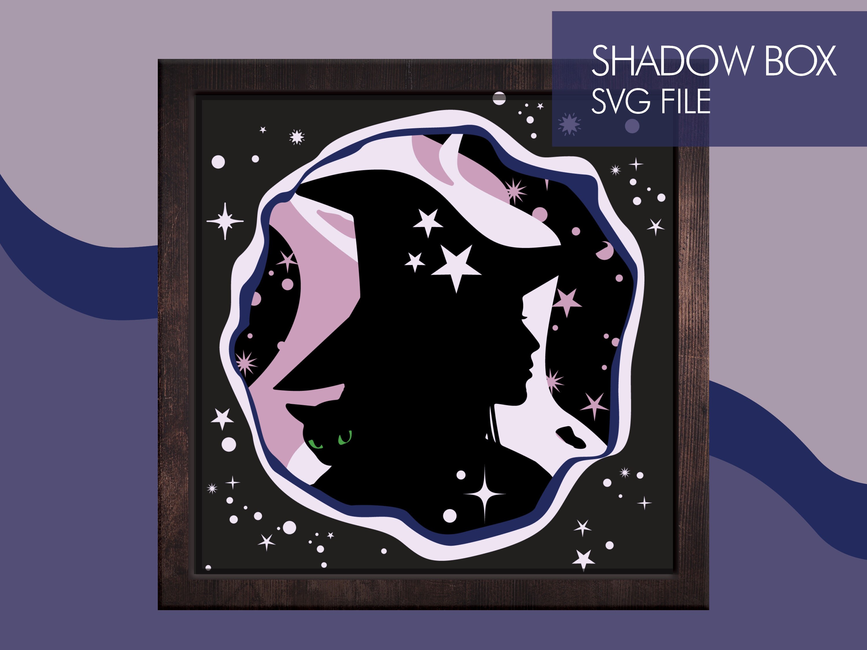 Witch Shadowbox, Shadowbox SVG, 5x5 Shadowbox for Cricut - Etsy