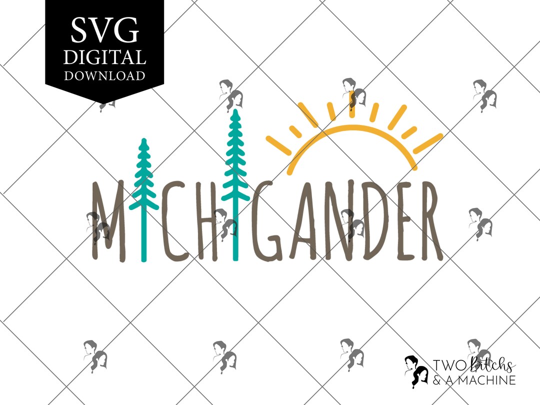 Michigander Tree Sun SVG Digital Download, Svg Files for Cricut - Etsy