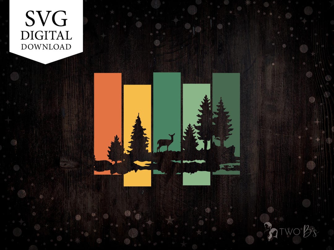 Simple Modern Forest SVG Digital Download, Svg Files for Cricut - Etsy