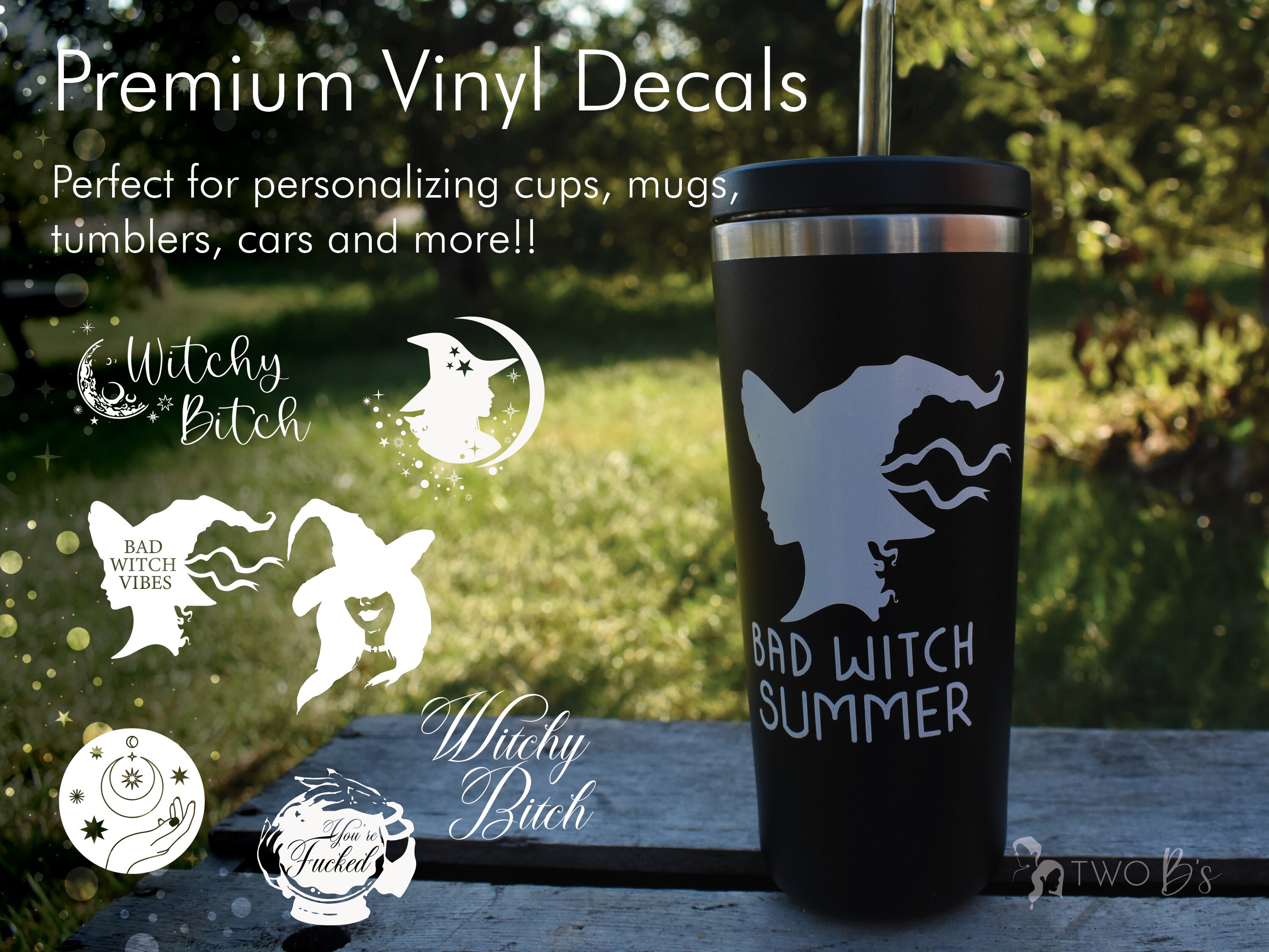 Witch Decal Set | Witch Stickers | Decal Sticker | Halloween Decal ...