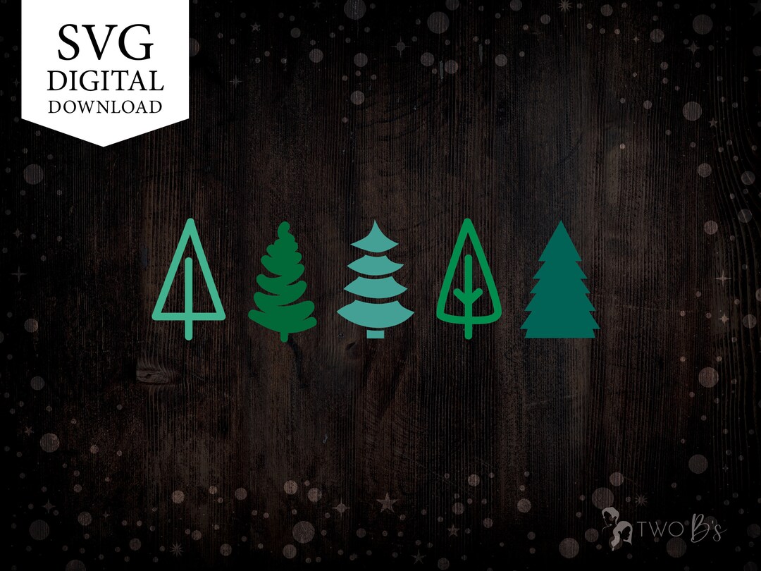 Christmas Trees, Simple Christmas Svg for Cricut, Digital Download - Etsy