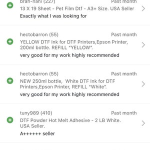 Yellow. Dynamite DTF Ink for DTF Printers,epson Printer, (1) - 250ml ...