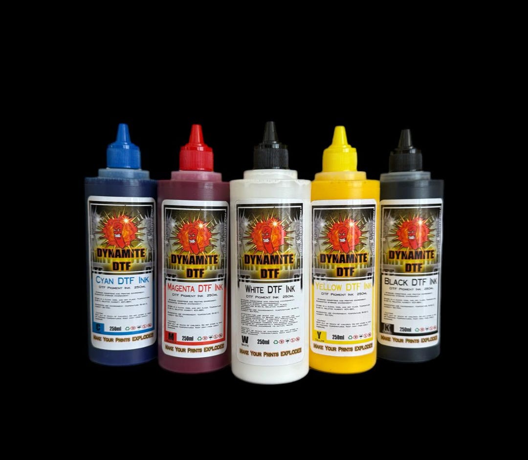 Dynamite DTF Ink for DTF Printers,epson Printer, (5)- 250ml Bottles ...