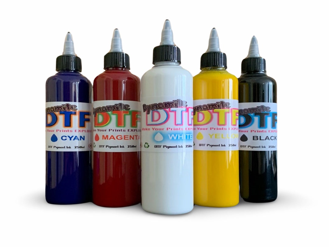 Dynamite DTF Ink for DTF Printers,epson Printer, 5 250ml Bottles CMYKW ...