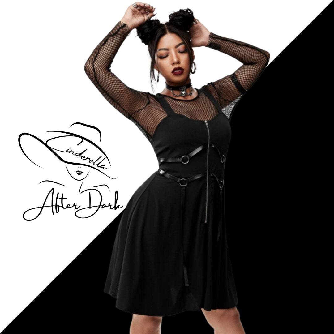 Shadow of the Rings Sexy Goth Plus Cami Dress Curvey Black - Etsy