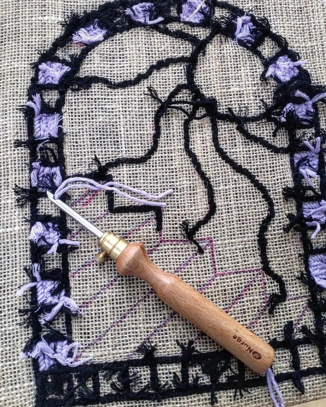 Punch Needle Wall Decor, Punch Needle Wall Hanging, Tufted Wall Decor ...