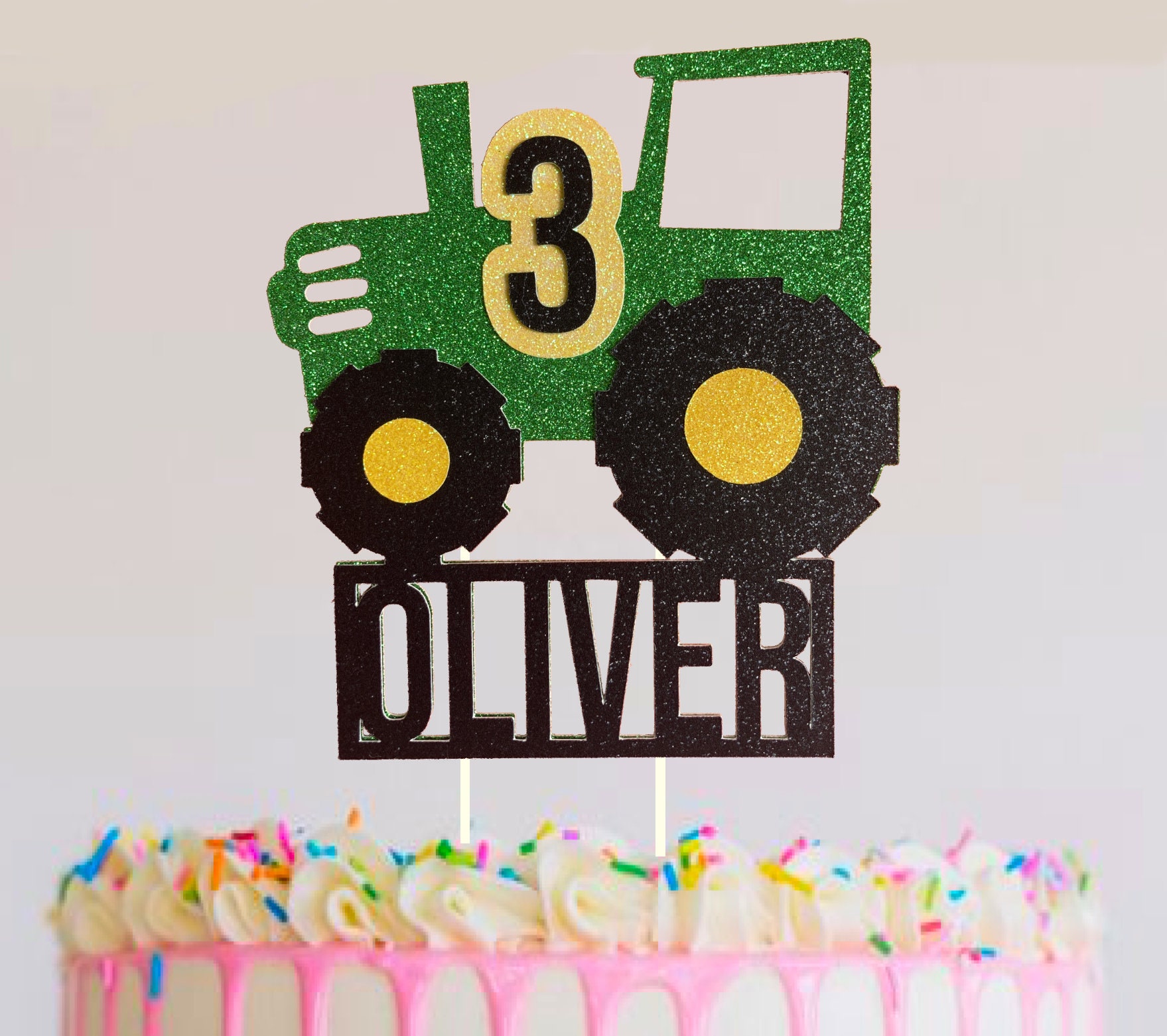Tractor Farm Vehicle Glitter Personalised Custom Layered 3D - Etsy UK
