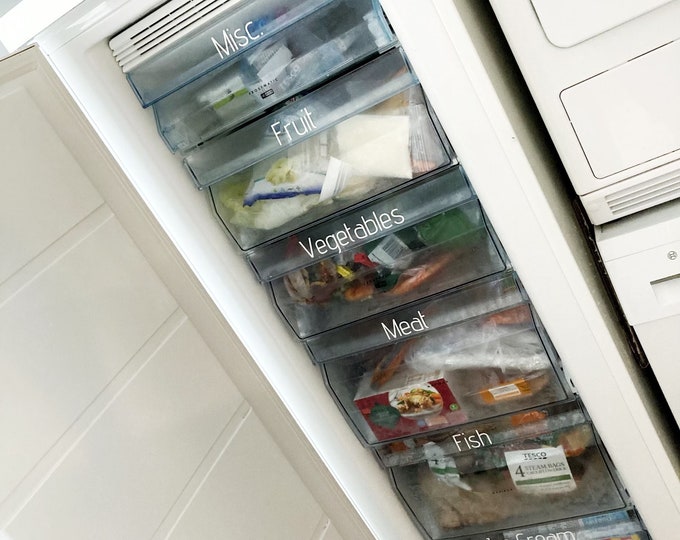 The Freezer Organisation Label Set of 6, 10, 20, 30, 40 Organise ...