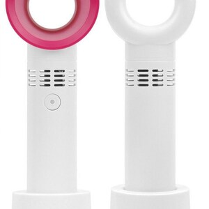 Personalised Custom Handheld USB Bladeless Fan With Base Rechargeable ...