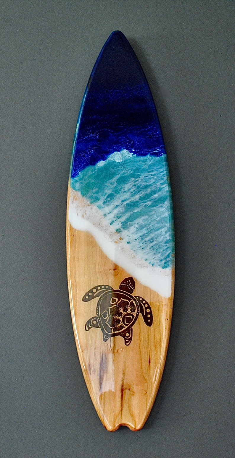 Ocean Surfboard With Hawaiian Sea Turtle Art - Etsy