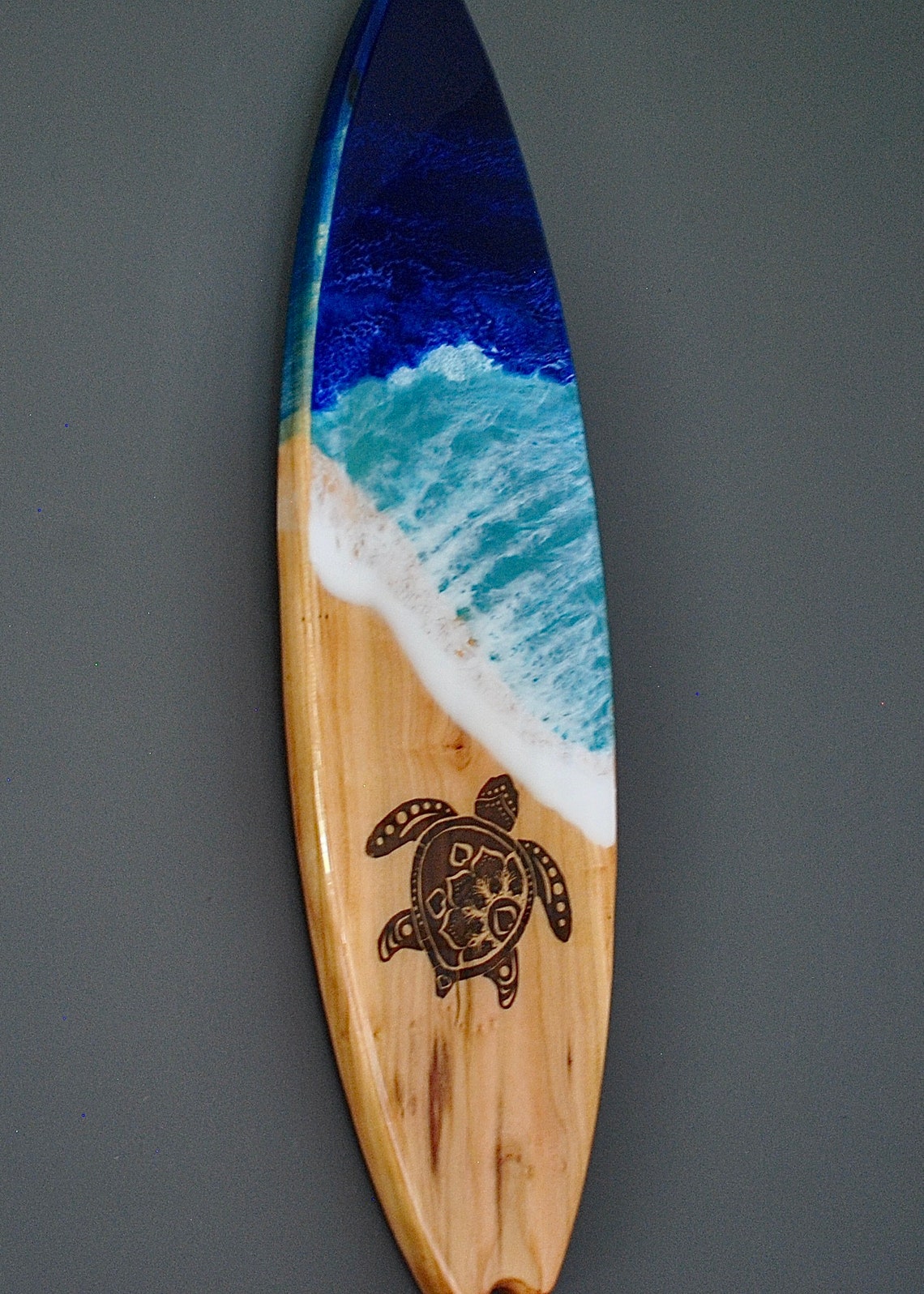Ocean Surfboard With Hawaiian Sea Turtle Art - Etsy