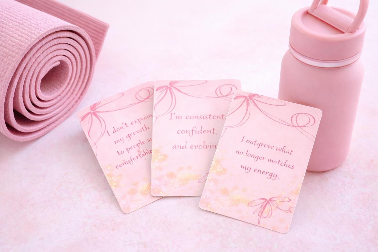 50 Girly Glow up Affirmation Cards | Printable Pink Motivation Quotes ...