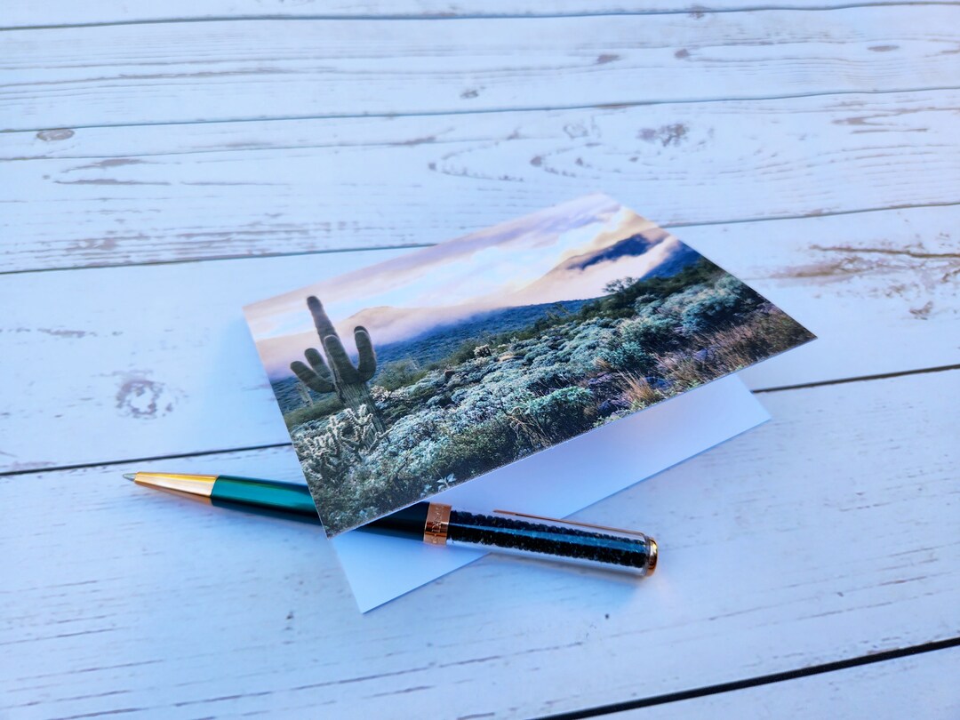 5.5" X 4" Desert Landscape Notecards on Premium Matte Cardstock ...