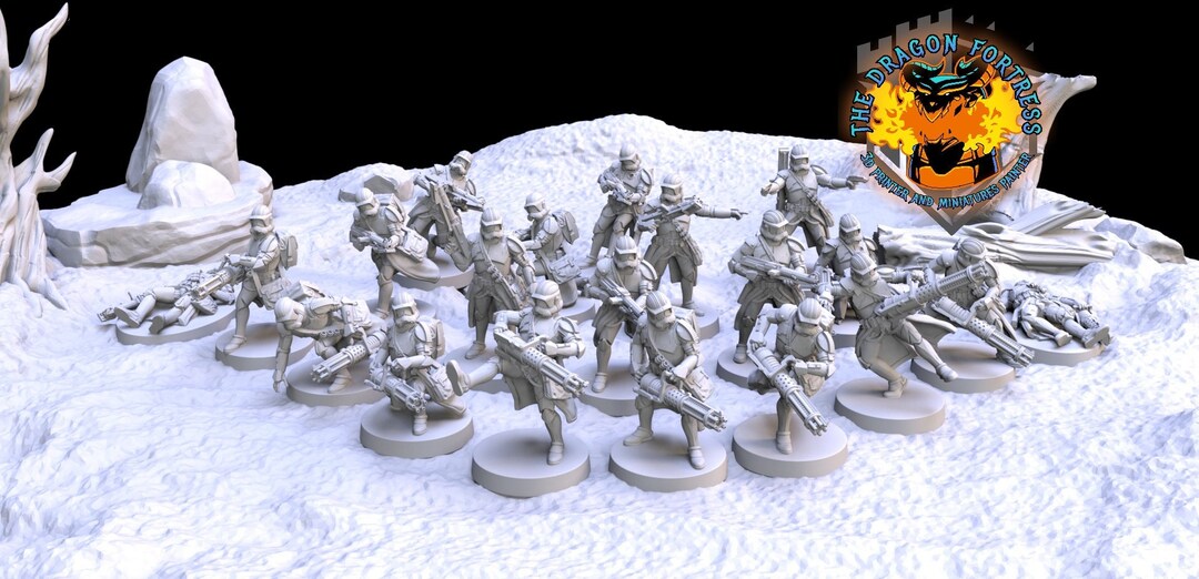 HEAVY CLONE 3D Printed / Miniature / Tabletop / Sci-fi / Star Wars ...