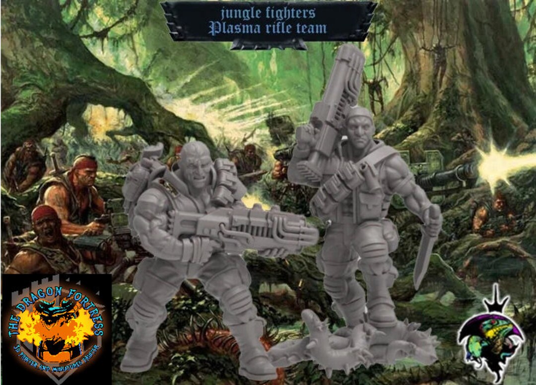 Jungle Fighters : Spacenam Plasmarifle Team 3D Printed / Miniature ...