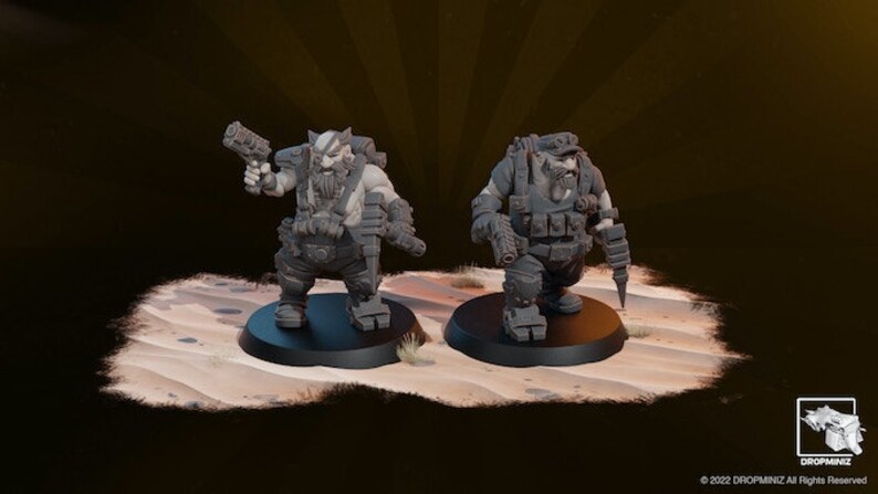 The Handgunners Dwarf Squad 3D Printed / Miniature / Tabletop / D&D ...