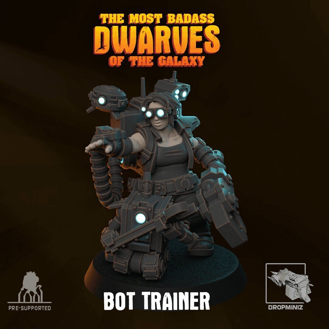 Female Dwarf Bot Trainer 3D Printed Votann / Squat / Miniature ...