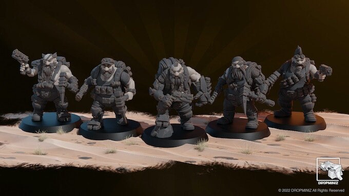 The Handgunners Dwarf Squad 3D Printed / Miniature / Tabletop / D&D ...