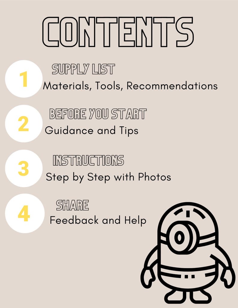 Despicable Me Inspired Minion Costume Instructional PDF DIY Kid and ...