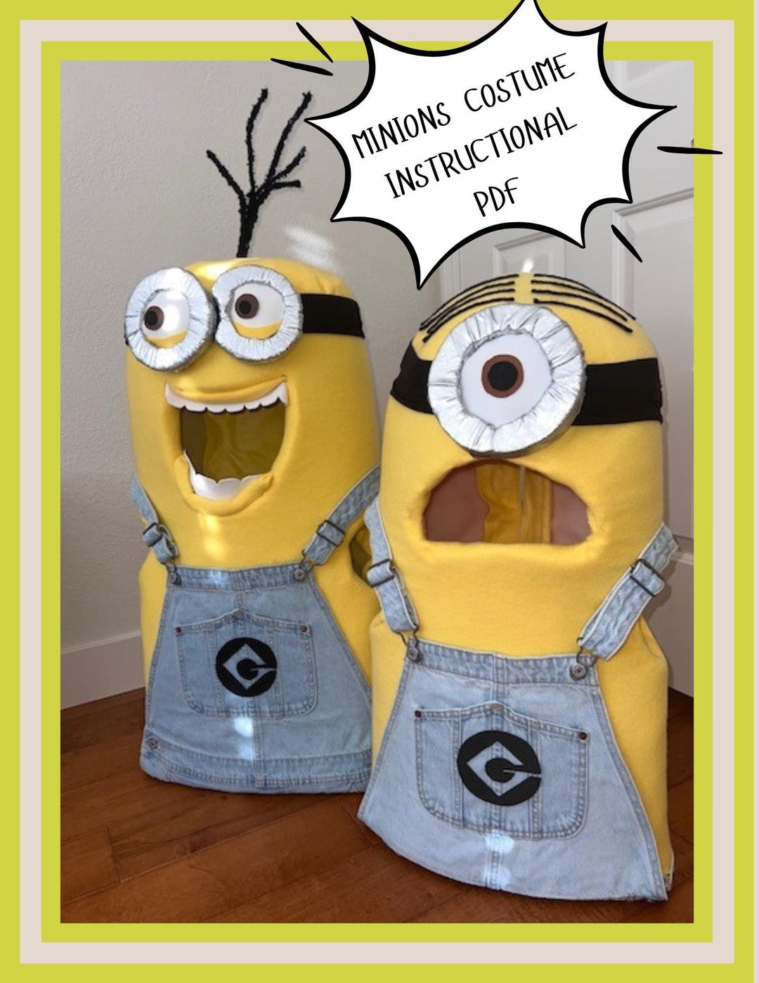 DIY Minion Costume Instructional PDF: Kid & Adult Sizes - Etsy