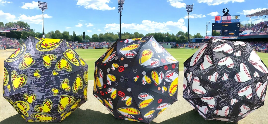 Sports Print Umbrella - Softball, Baseball, or Half Softball Half Baseball - Etsy