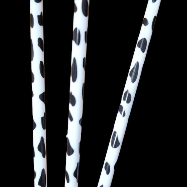 Cow Print Straws - Etsy