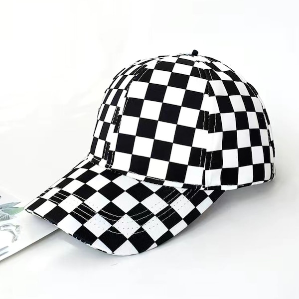 Checkered Hat - Etsy