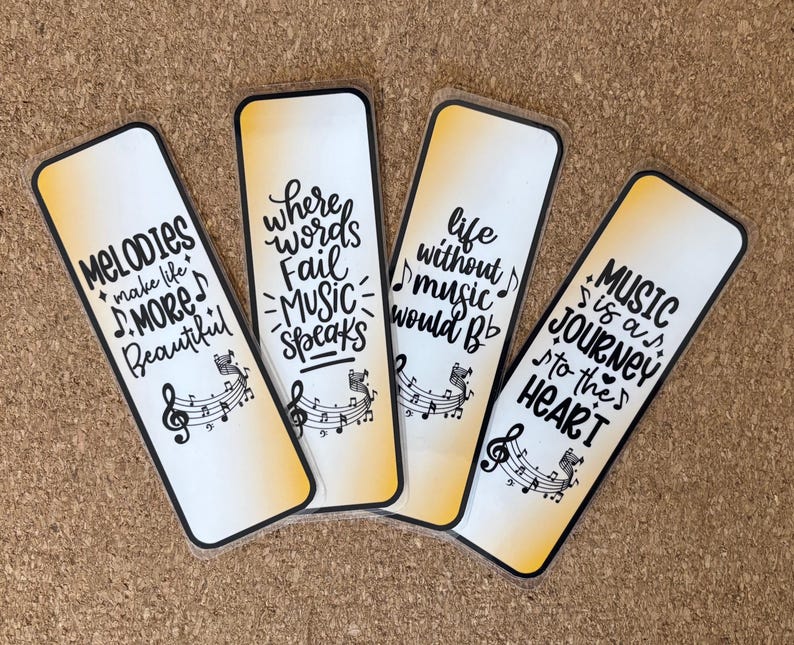 Laminated Music Saying Bookmark: Gift for Music Lovers - Etsy