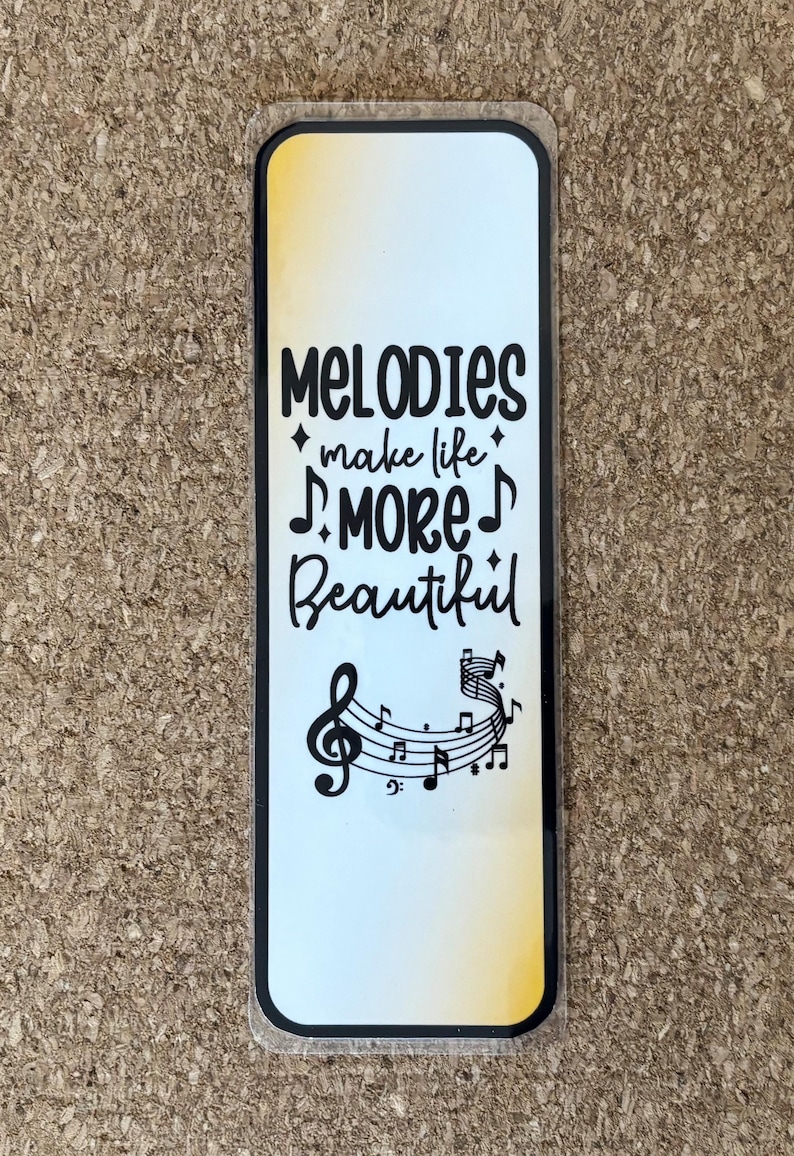 Laminated Music Saying Bookmark: Gift for Music Lovers - Etsy