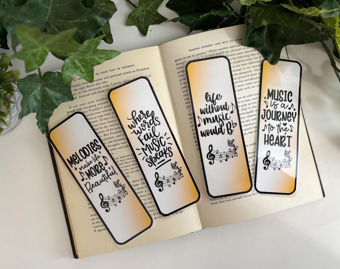 Laminated Music Saying Bookmark: Gift for Music Lovers - Etsy