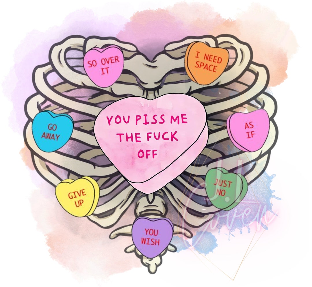 Candy Heart, Anti-valentine Decal/sublimation/t-shirt/tumbler Design - Etsy