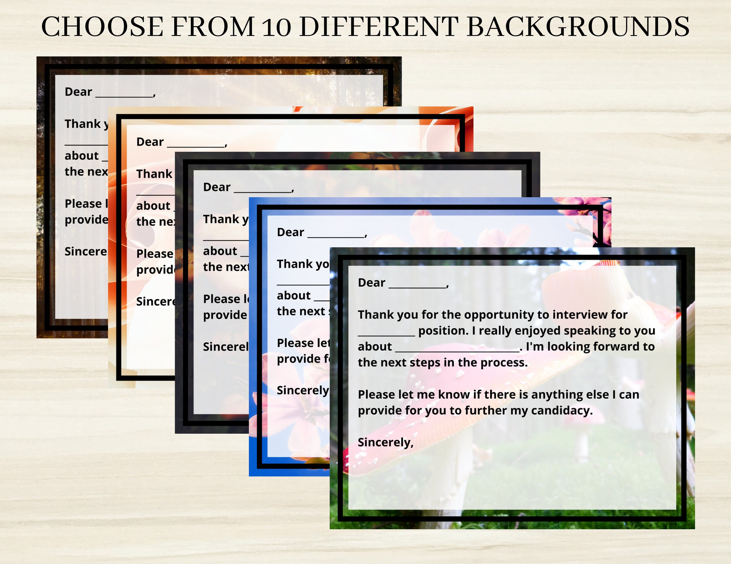 Best Thank You Letter for Job Interview | Digital Card Templates ...