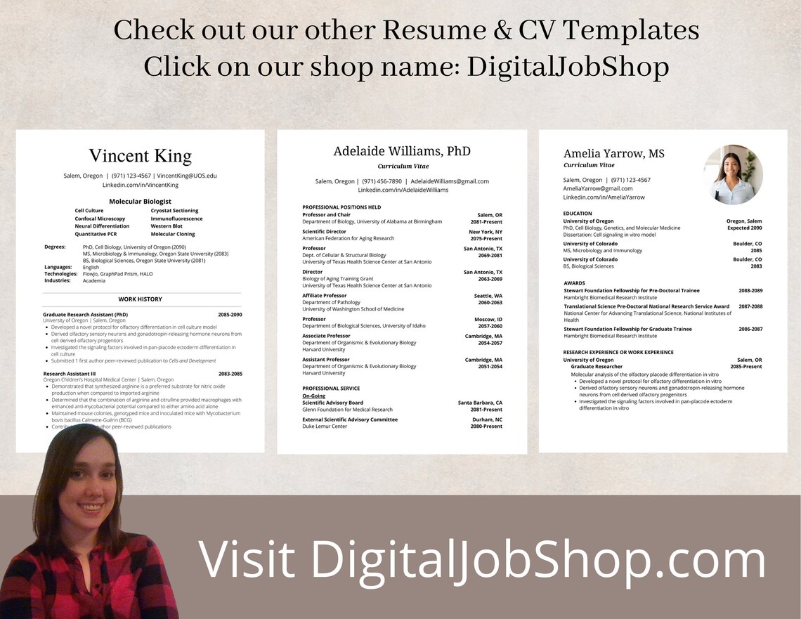 Professional Resume Template Picture for Job Application Designed by ...