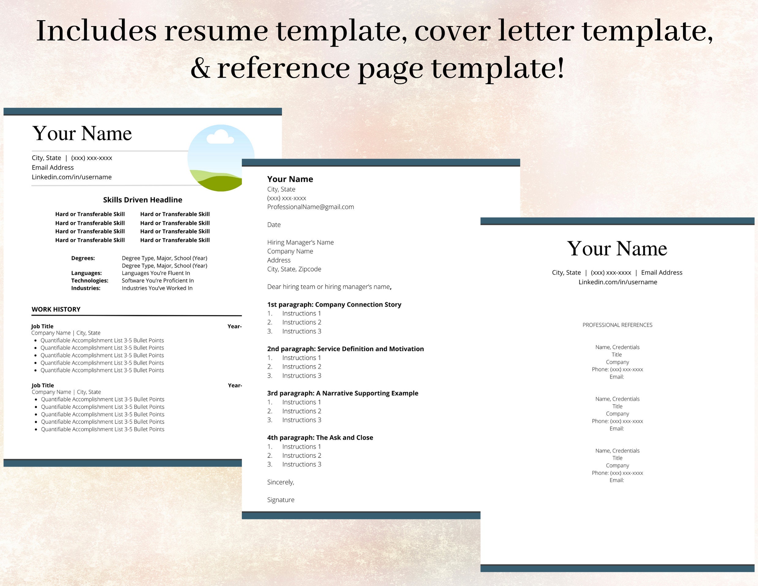 Best Resume Template With Picture and Professional Cover Letter ...