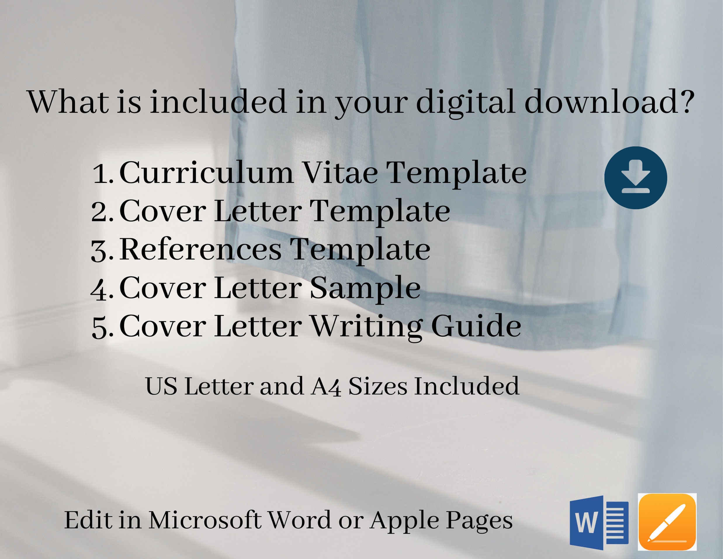 Academic CV Template Student CV Template Word Professional - Etsy