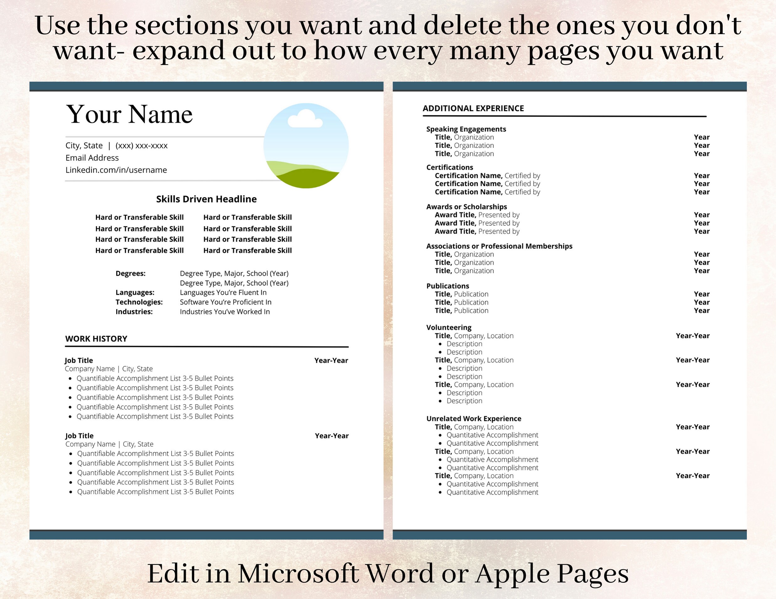 Best Resume Template With Picture and Professional Cover Letter ...