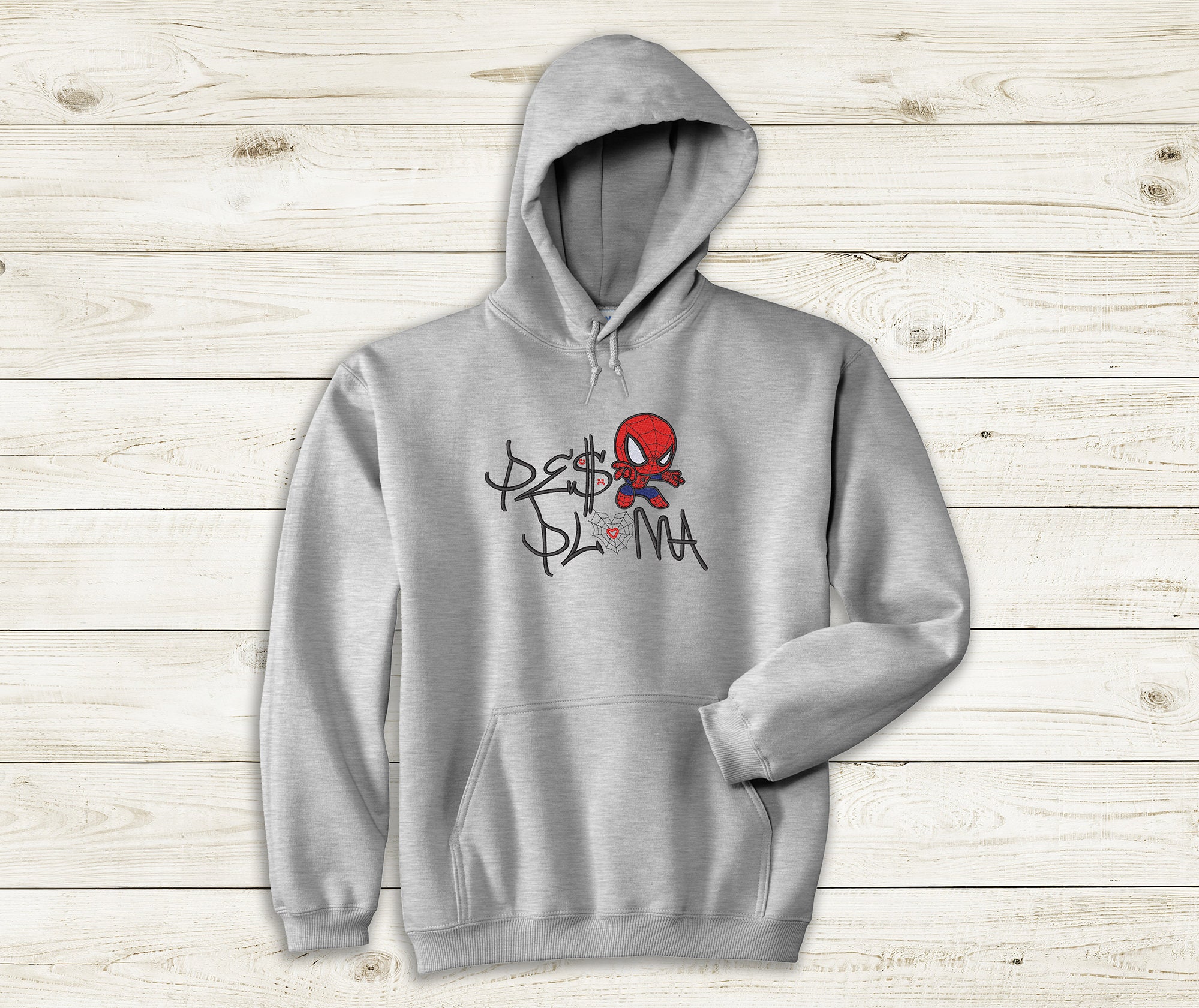 Custom Peso P Embroidered Unisex Hoodie Sweatshirt Embroidered Spider ...