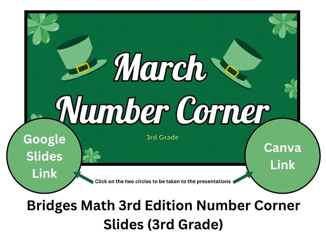 3rd Grade Third Edition Bridges Number Corner March - Etsy